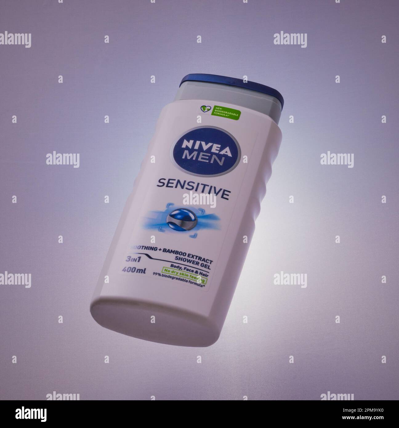 Nivea shower gel floating on a white gradient background,Mansfield ...