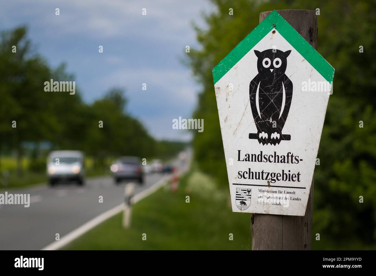 Country road landscape conservation area Stock Photo - Alamy
