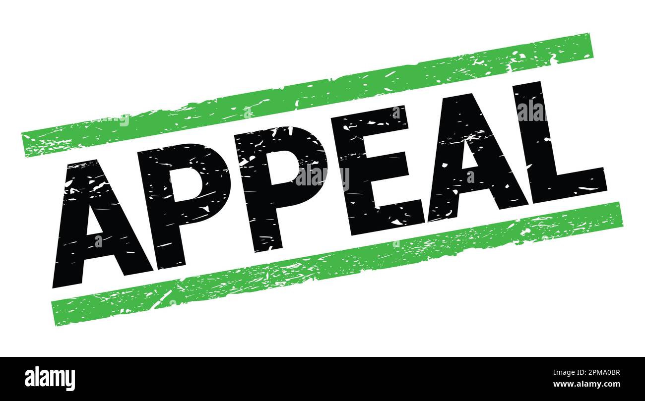 APPEAL text written on green rectangle stamp sign Stock Photo - Alamy
