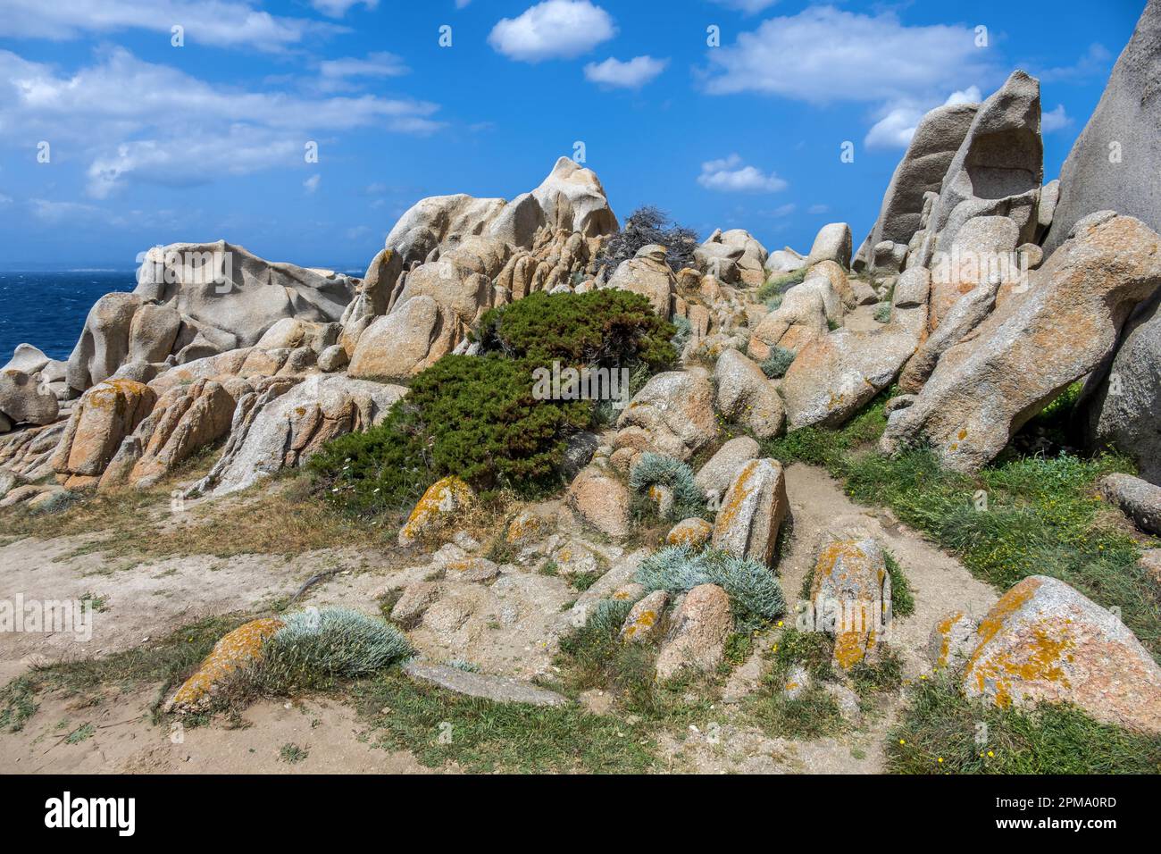 Unusual Rock Formation near the Sea at Capo Testa Sardinia Stock Photo ...