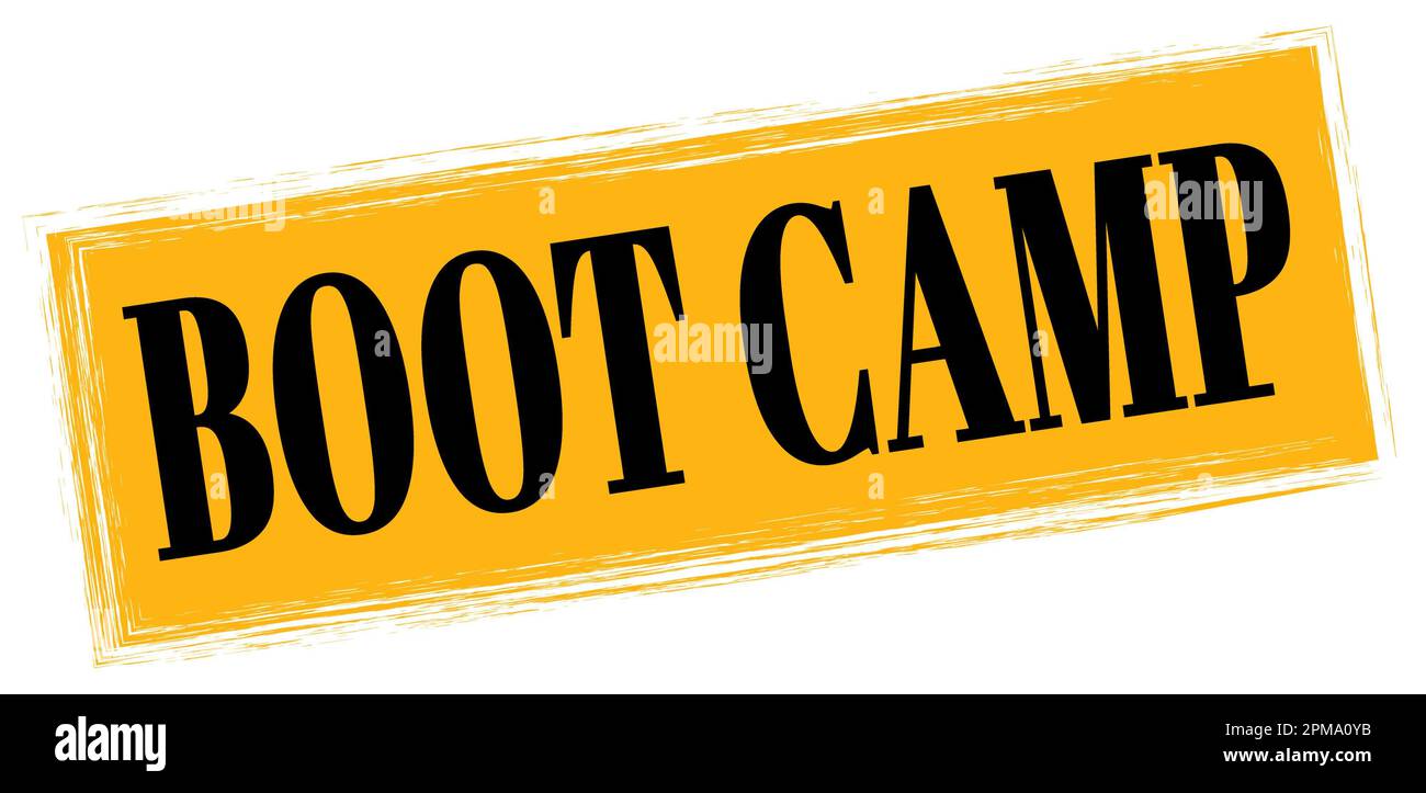 BOOT CAMP text written on orange-black rectangle stamp sign Stock Photo ...