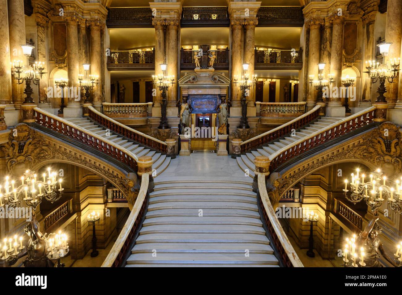 Opera Garnier, Grand Staircase, Paris, France Stock Photo - Alamy