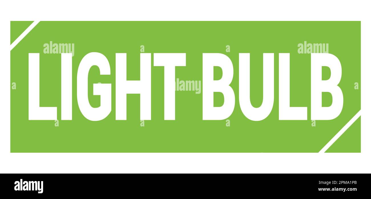 LIGHT BULB text written on green grungy stamp sign Stock Photo - Alamy
