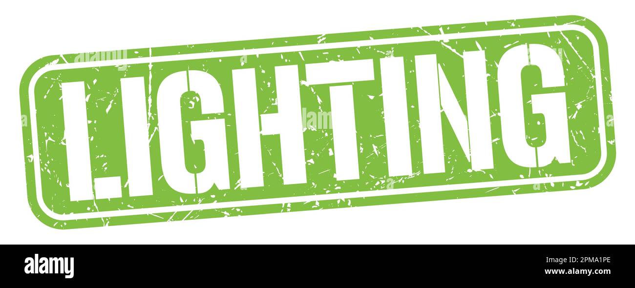 LIGHTING text written on green grungy stamp sign Stock Photo - Alamy