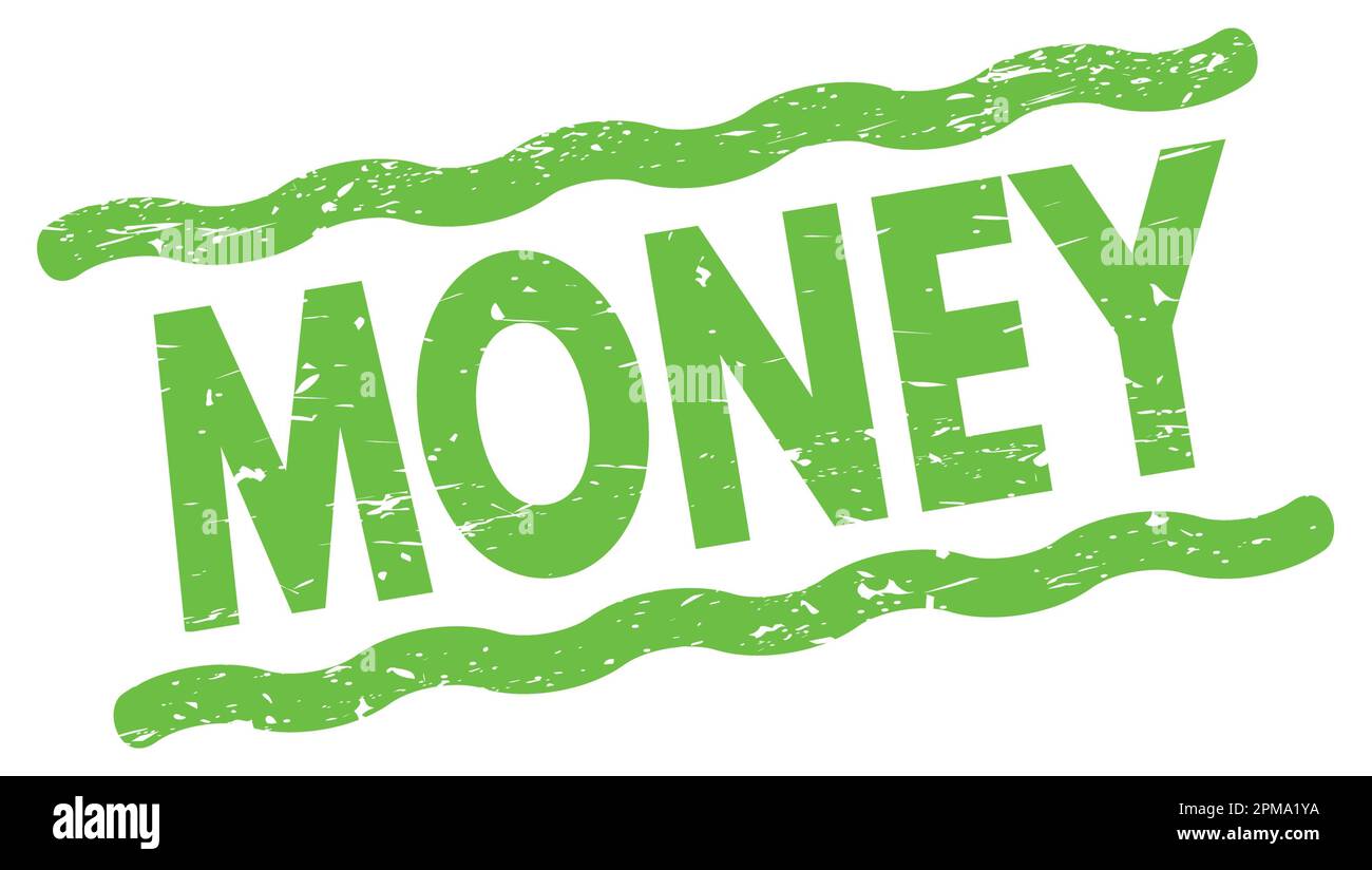 MONEY text written on green lines stamp sign Stock Photo - Alamy