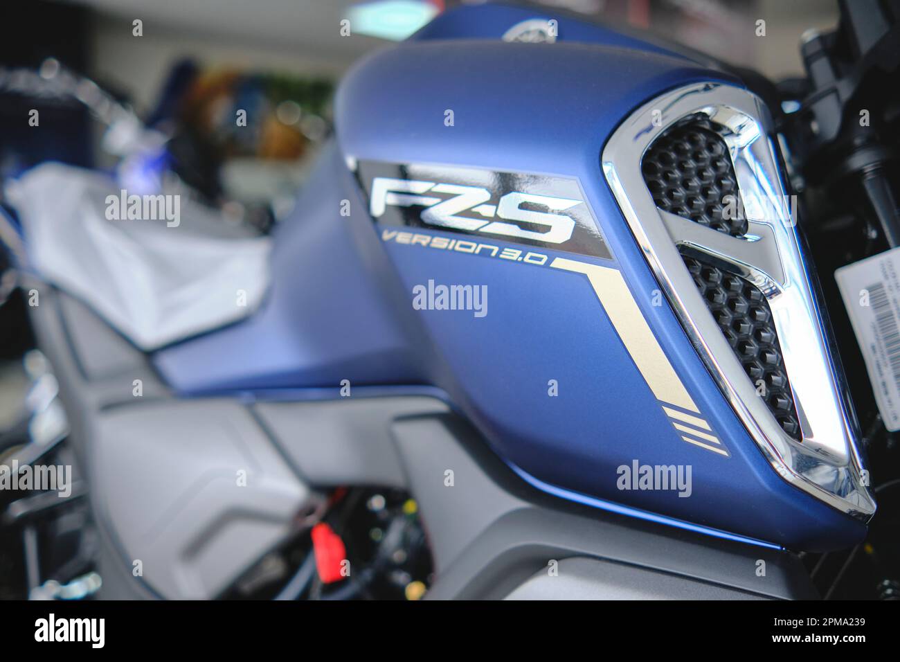 Lima, Peru. 2023. Yamaha test ride, and motorcycle driving instruction ...
