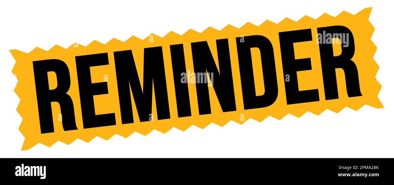 Reminder text on orange hi-res stock photography and images - Alamy