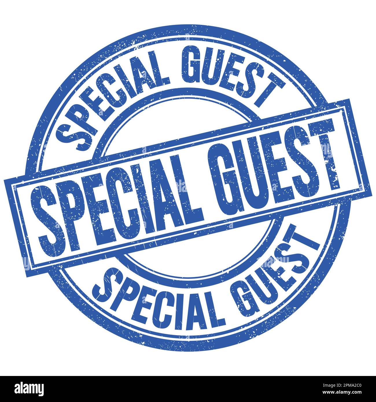 SPECIAL GUEST text written word on blue round stamp sign Stock Photo ...