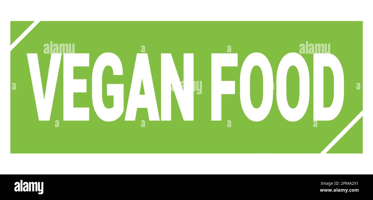 VEGAN FOOD text written on green grungy stamp sign Stock Photo - Alamy
