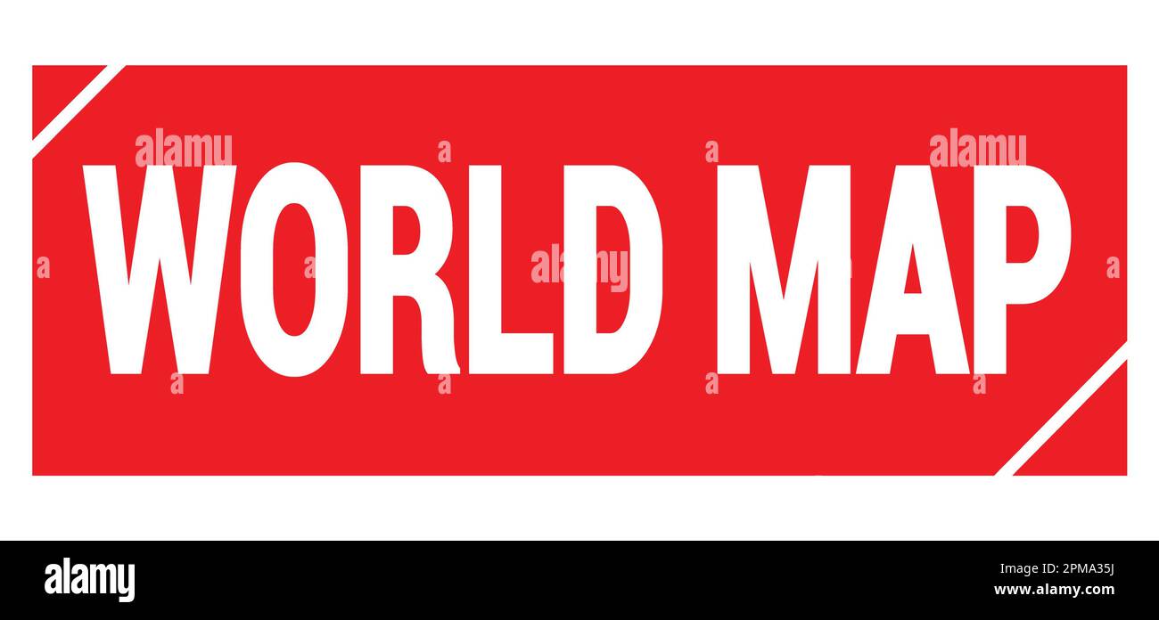 WORLD MAP text written on red grungy stamp sign Stock Photo - Alamy