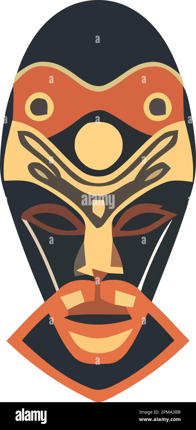 Indigenous culture portrayed through tiki mask design Stock Vector ...