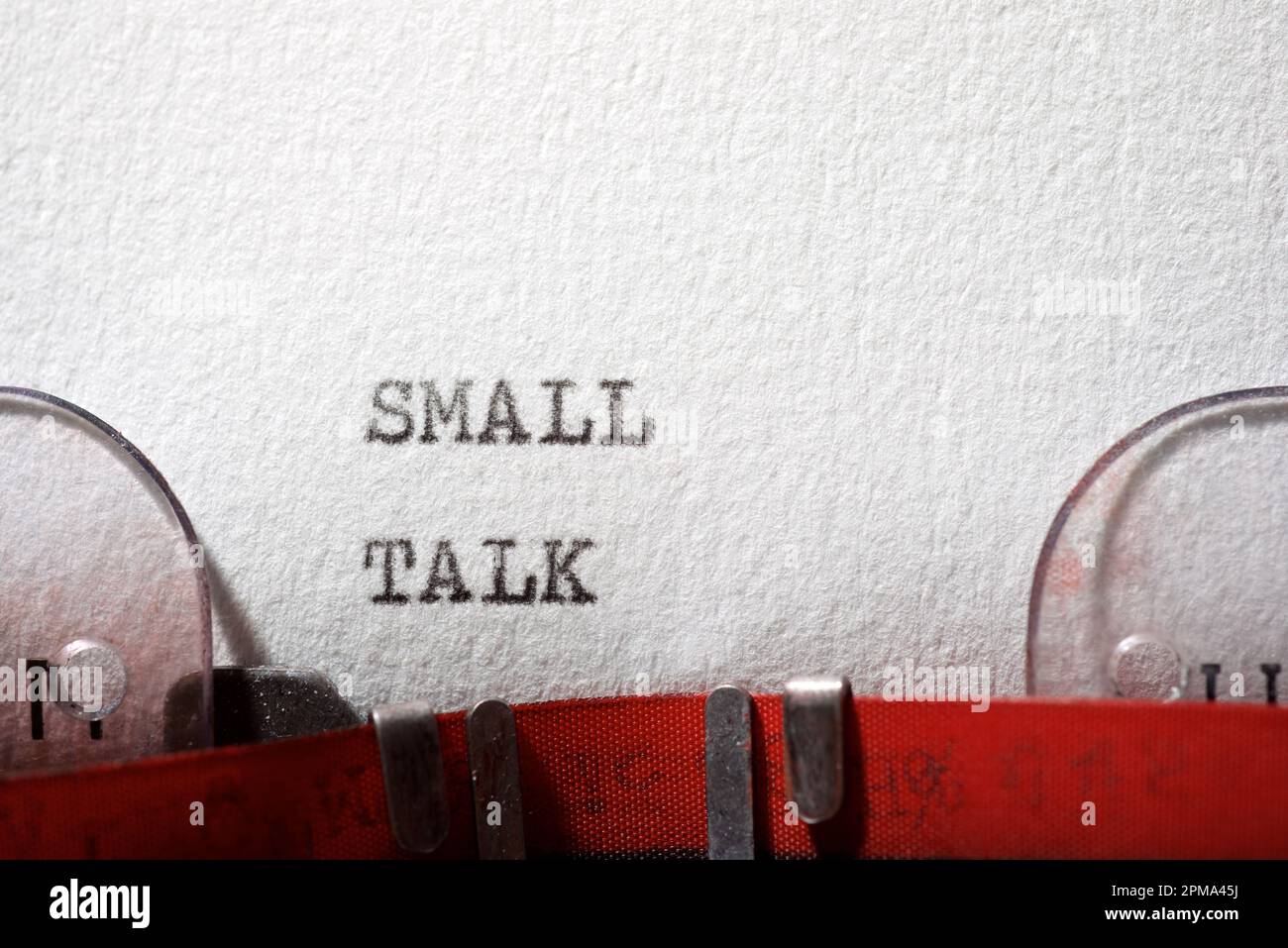 Small talk text written with a typewriter Stock Photo - Alamy
