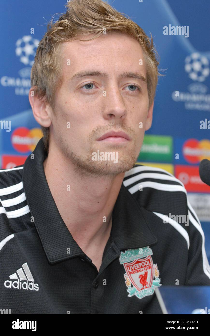 Peter Crouch, Champions League Press Conference, Stamford Bridge ... Peter Crouch, Champions League Press Conference, Stamford Bridge ...