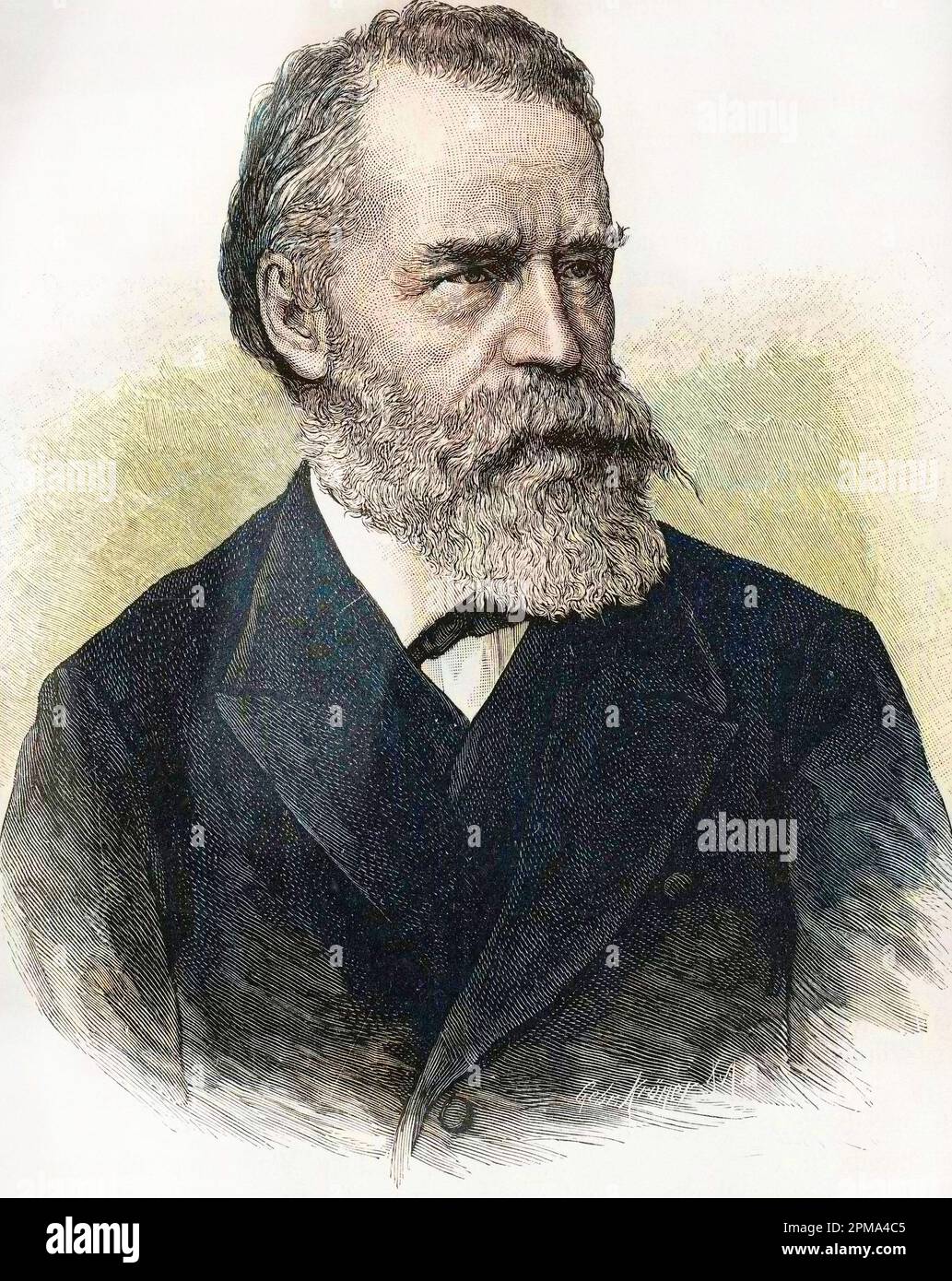 Portrait of Ferdinand Gregorovius (1821-1891), German historian Stock ...