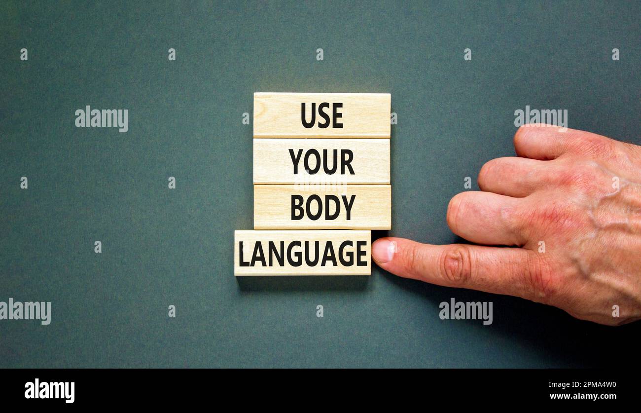 Use your body language symbol. Concept words Use your body language on ...