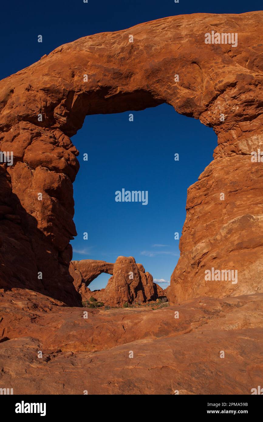 Turret Arch, Windows Section, Arches National Park, Utah, USA Stock ...