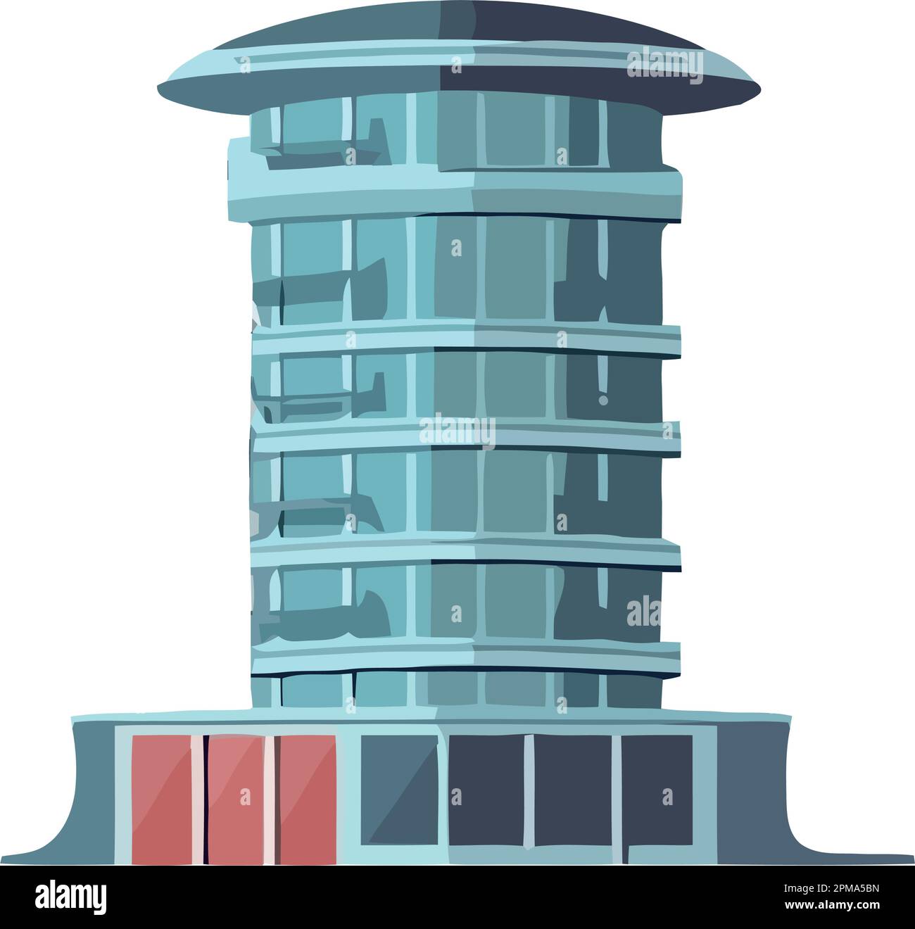 Modern skyscraper silhouette, vector icon design isolated Stock Vector ...