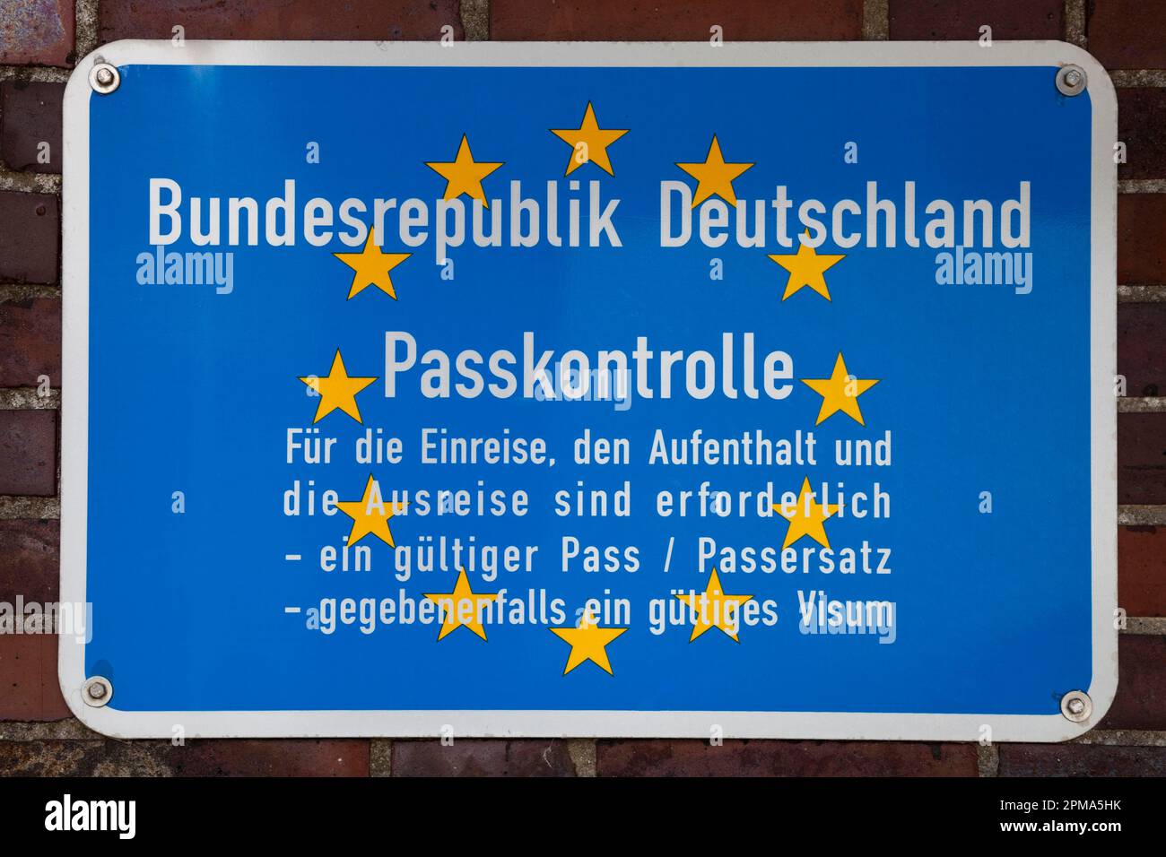 Sign Federal Republic of Germany Passport Control, Harlesiel ...