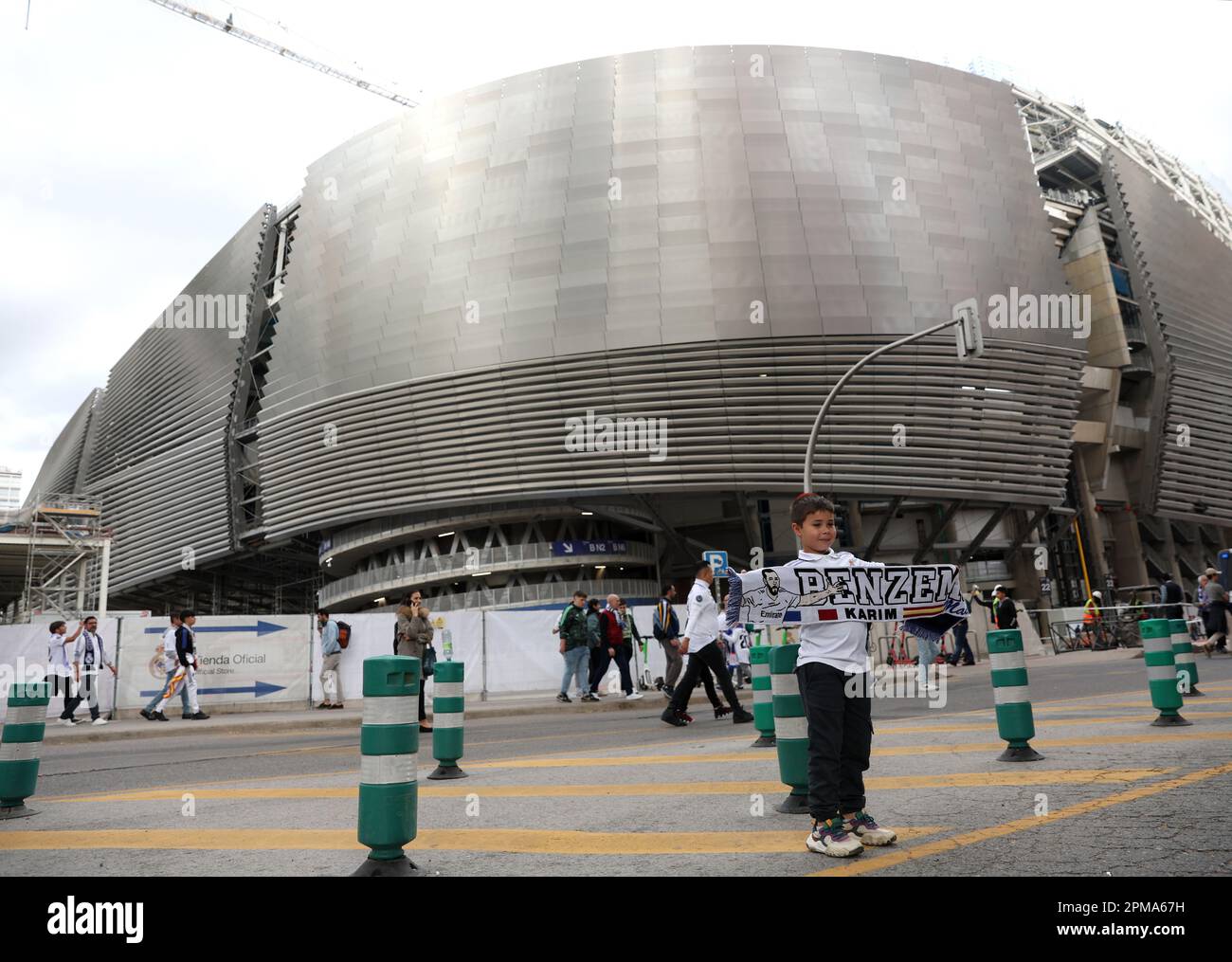 Real Madrid fans outside the ground before the UEFA Champions League ...