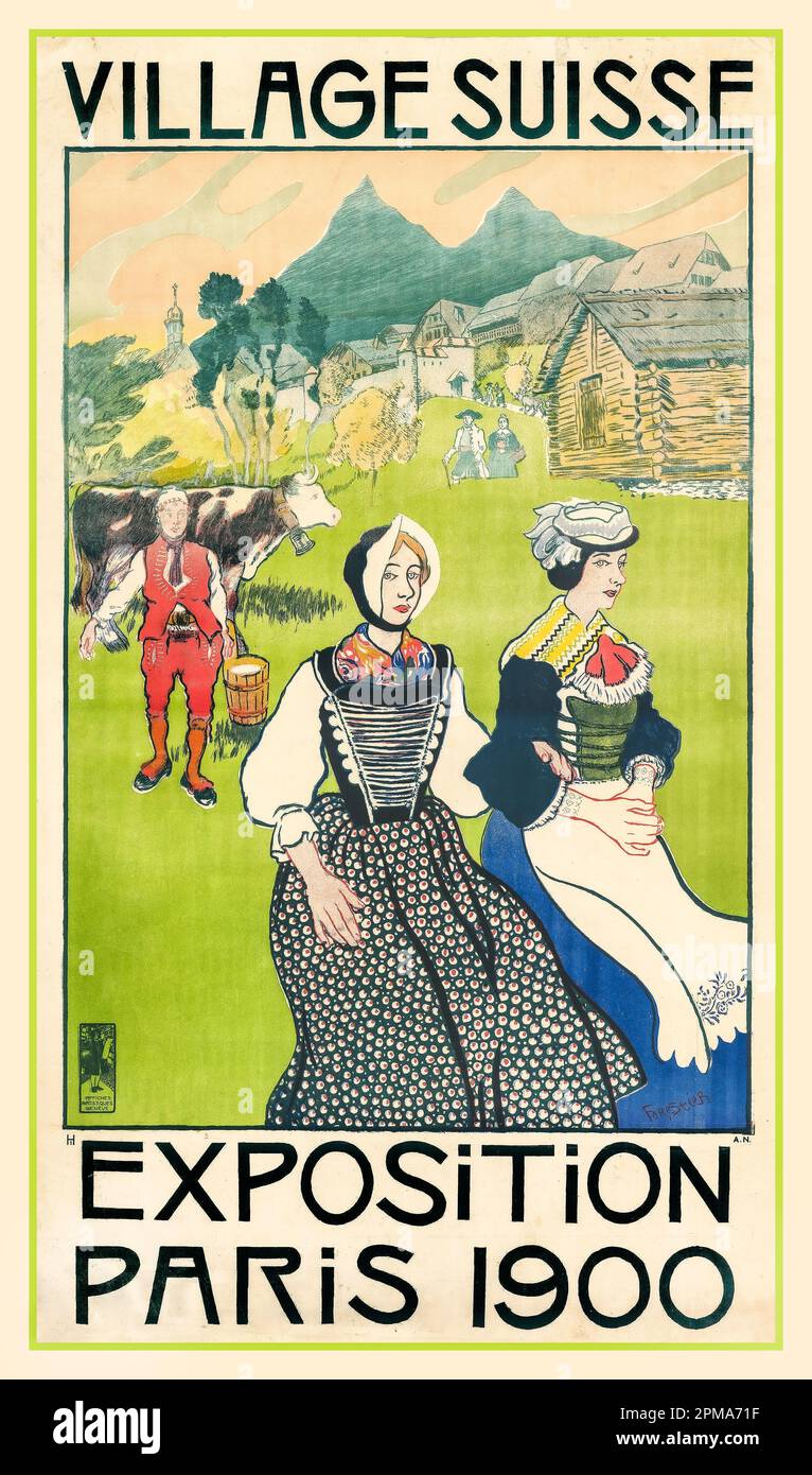 Vintage Paris Exposition Exhibition 1900 Poster by Henry-Claudius ...