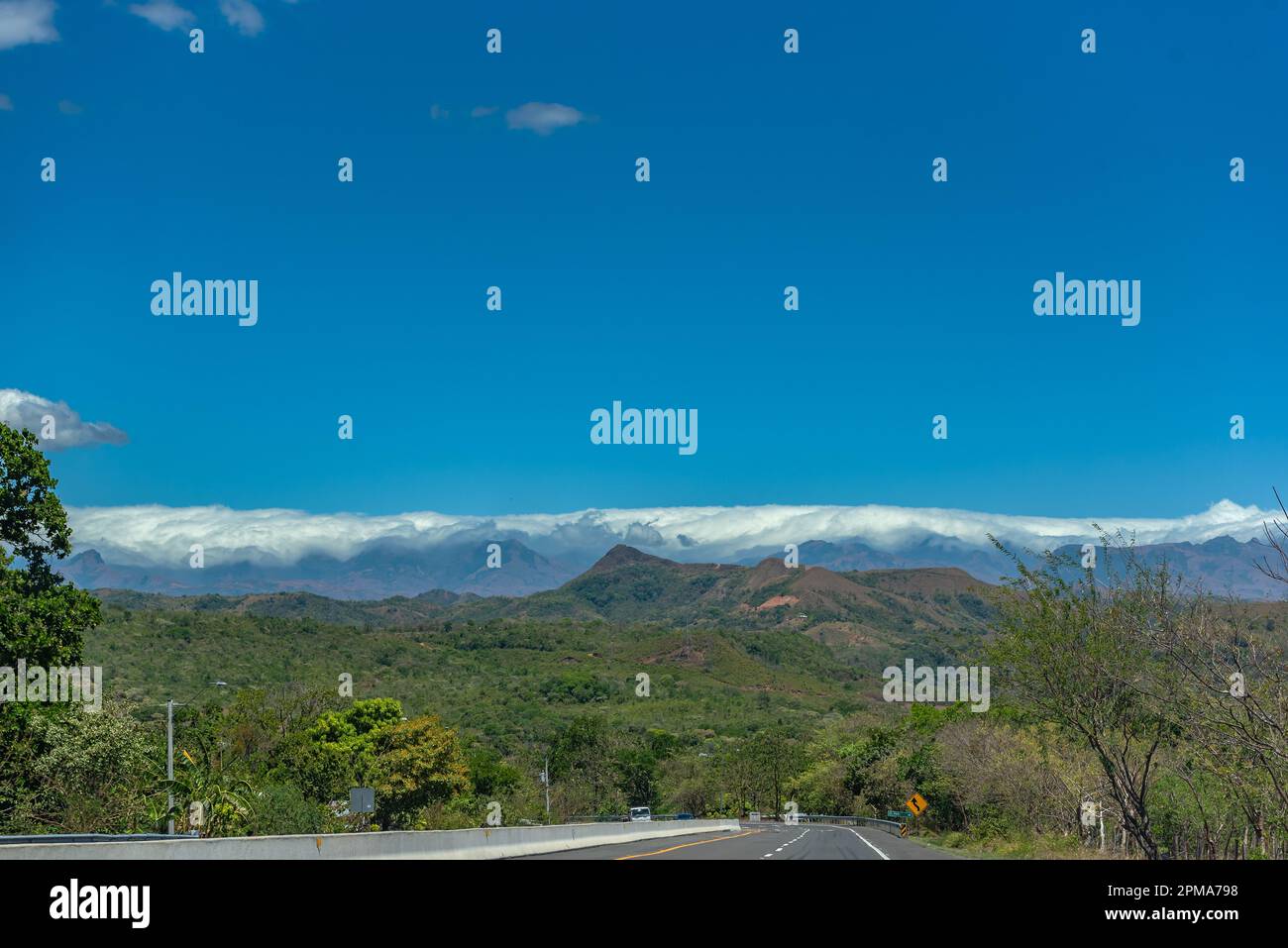 Landscape at Pan American Highway in District Chiriqui, Panama Stock ...