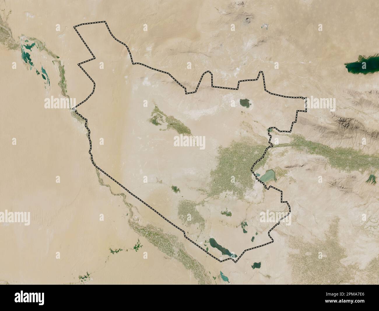 Bukhoro, region of Uzbekistan. Low resolution satellite map Stock Photo - Alamy
