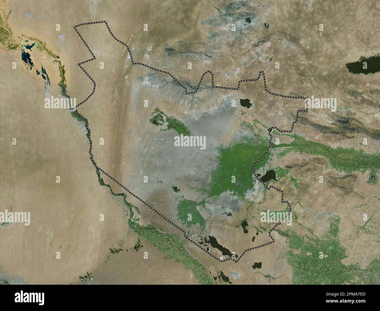 Bukhoro, region of Uzbekistan. High resolution satellite map Stock Photo - Alamy