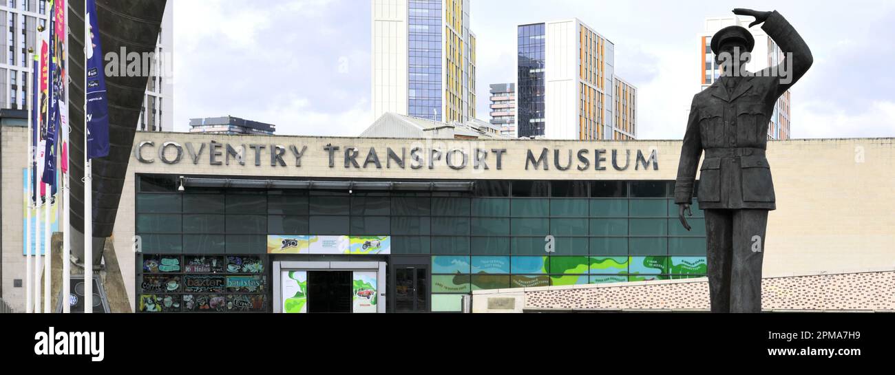 The Sir Frank Whittle statue, Millennium square, Coventry City, West ...
