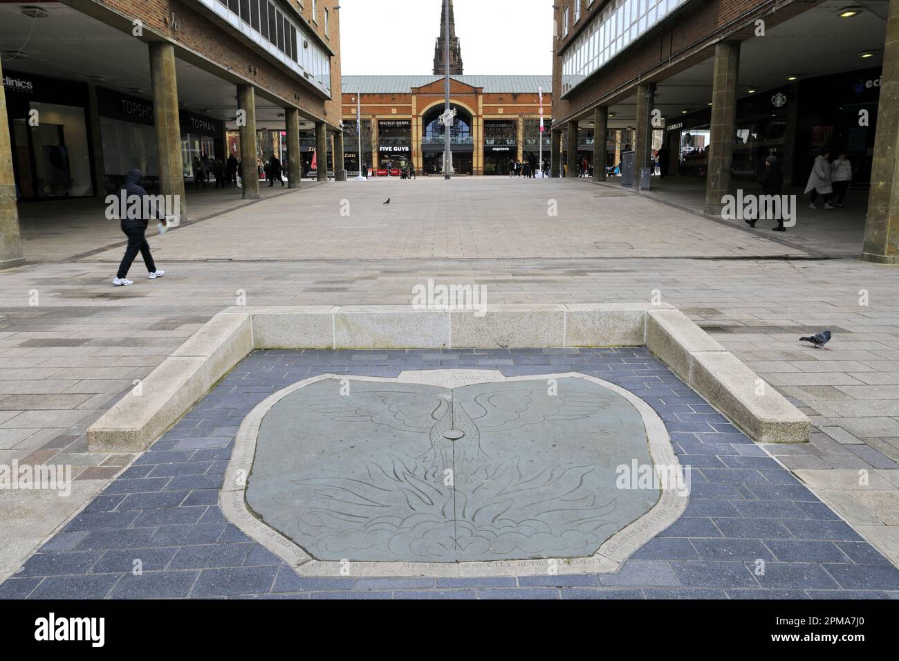 Lower Precinct Shopping Centre, Coventry city, West Midlands, England ...