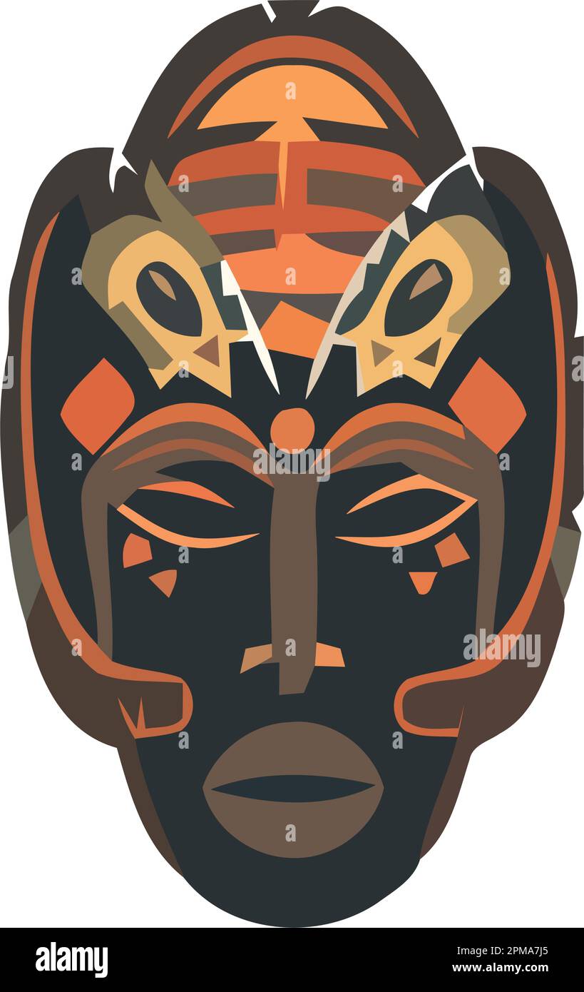 Ancient mask symbolizes African culture and tradition Stock Vector ...