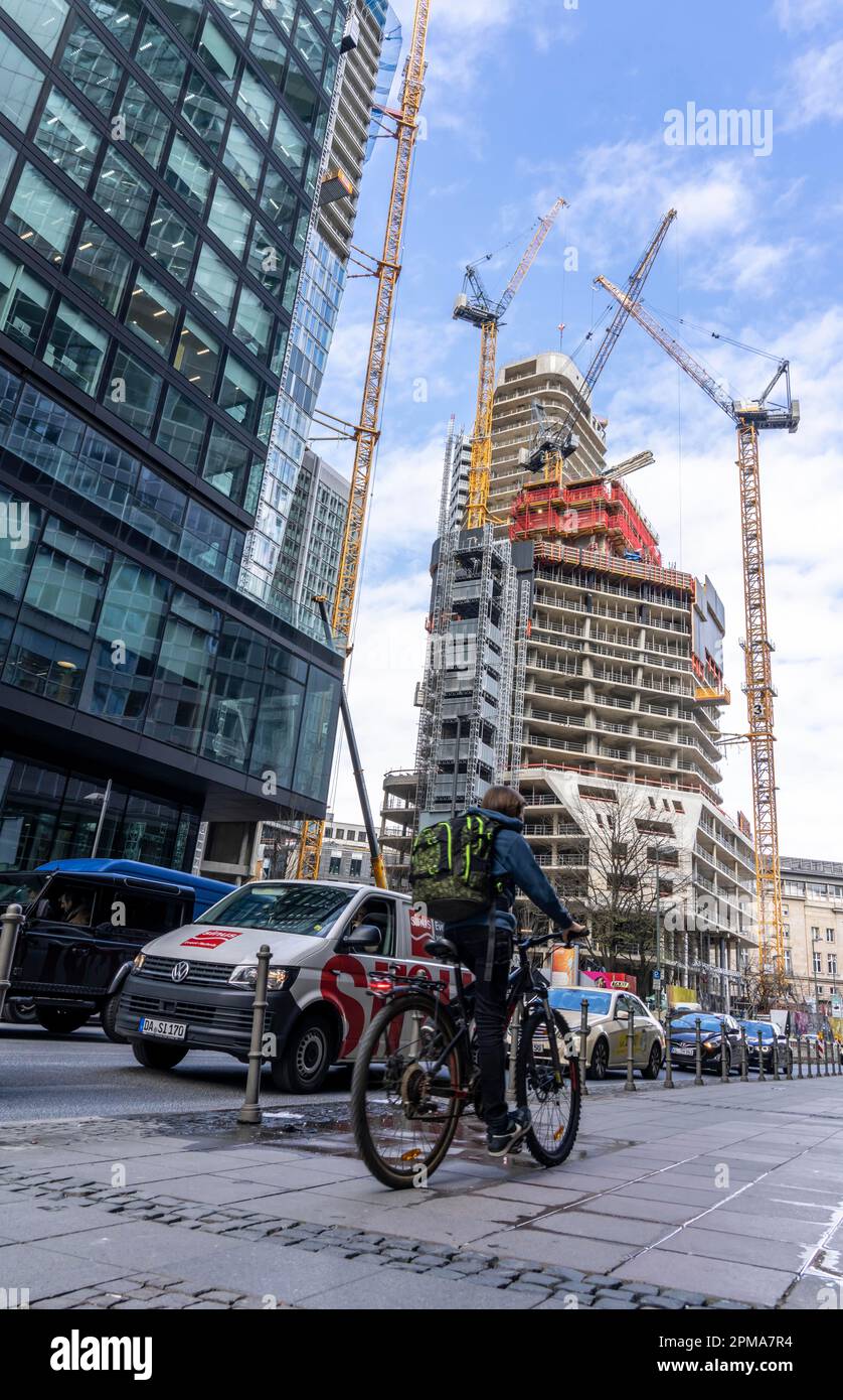 Construction site of the building project FOUR, 4 high-rise towers at ...