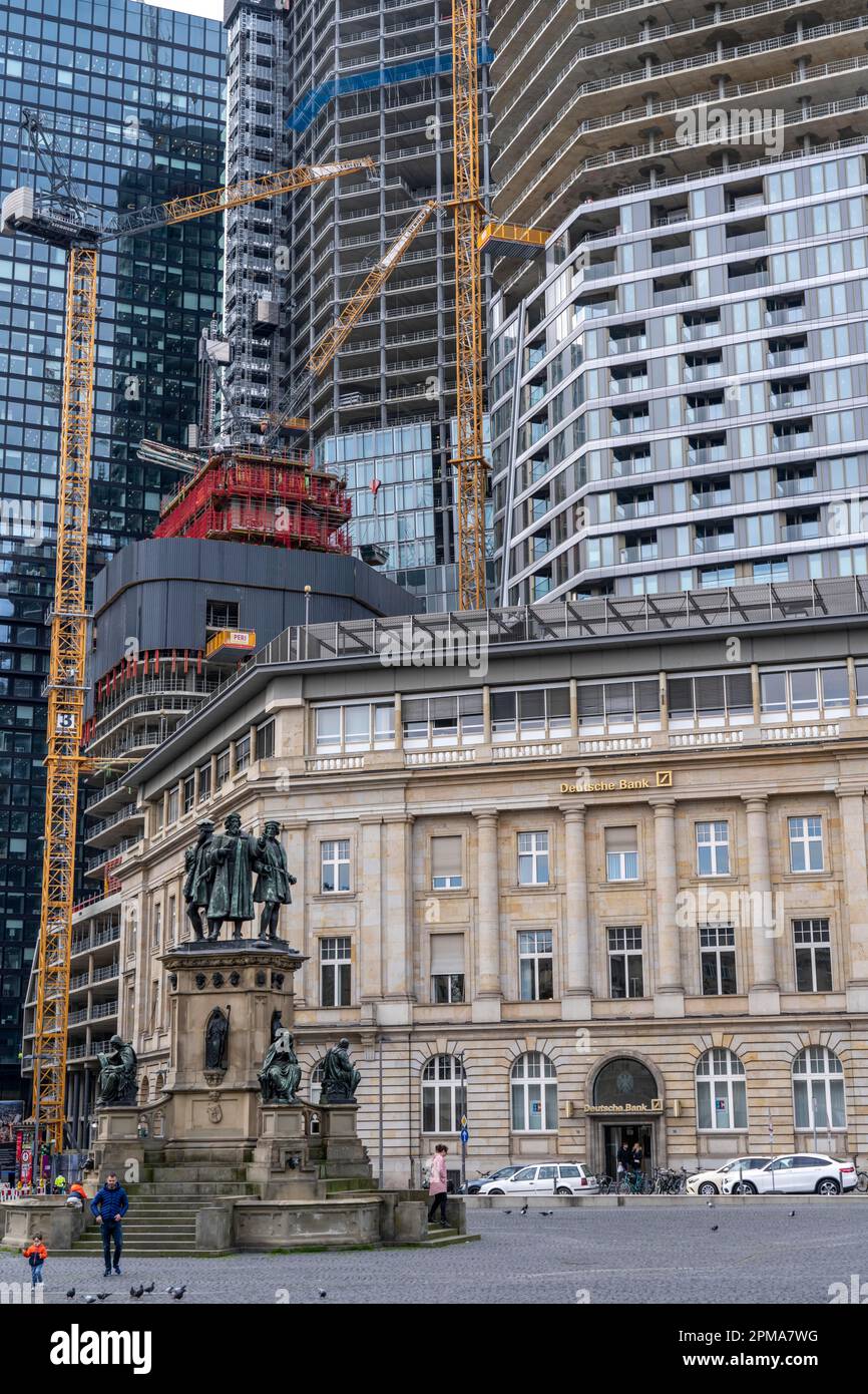 Construction site of the building project FOUR, 4 high-rise towers at ...