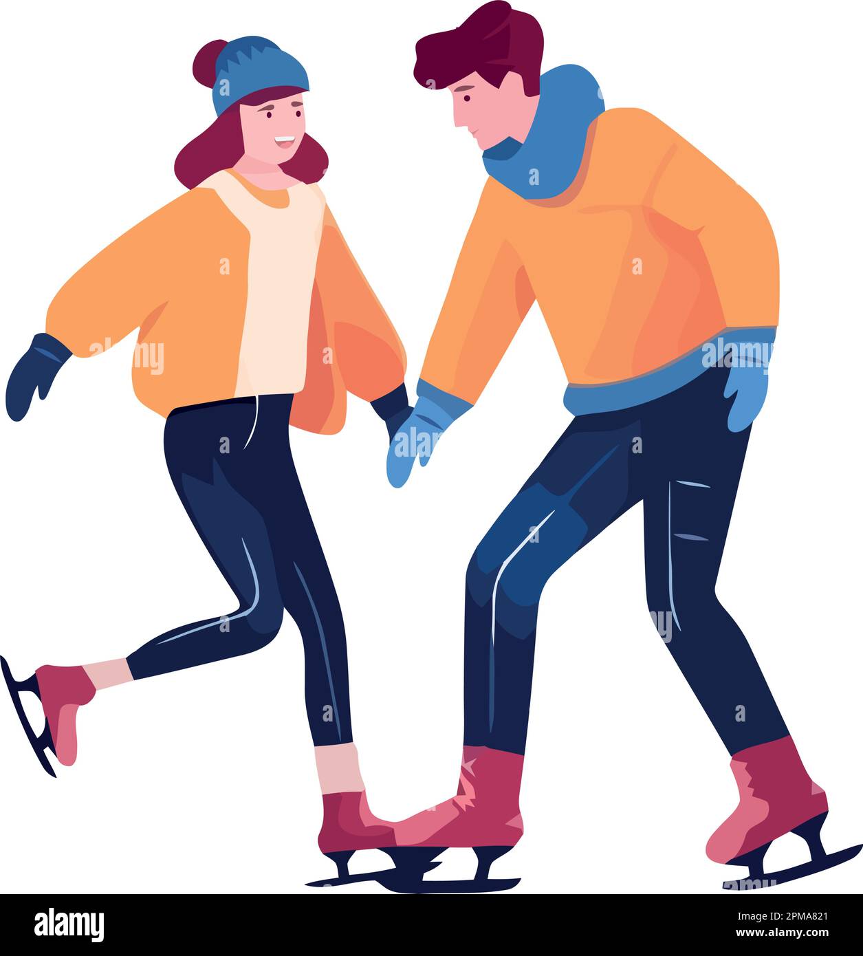 Couple young athletes Stock Vector Images - Alamy