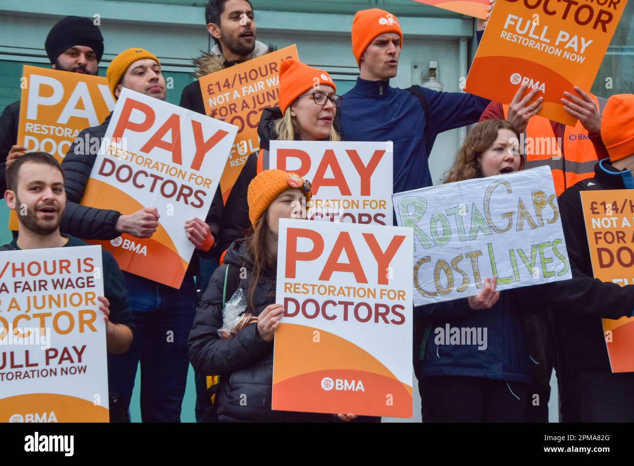 London, UK. 11th April 2023. British Medical Association (BMA) picket ...