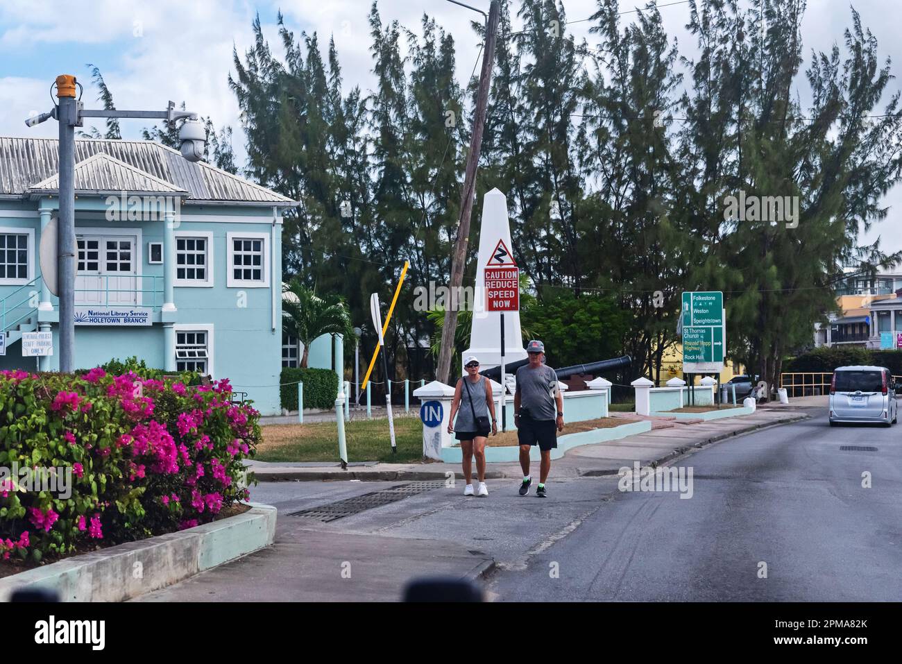 The Holetown Monument , Holetown, Barbados, Caribbean, commemorates the ...