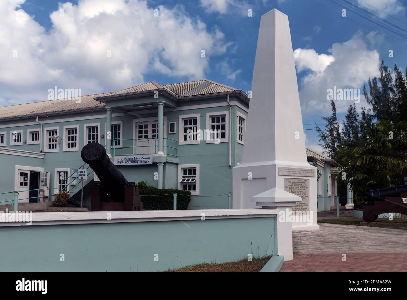 The Holetown Monument , Holetown, Barbados, Caribbean, commemorates the ...