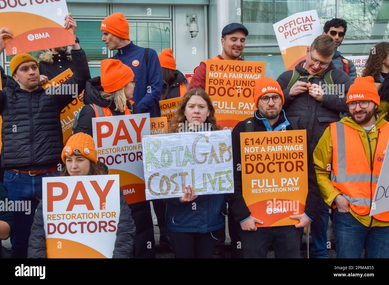 London, UK. 11th April 2023. British Medical Association (BMA) picket ...