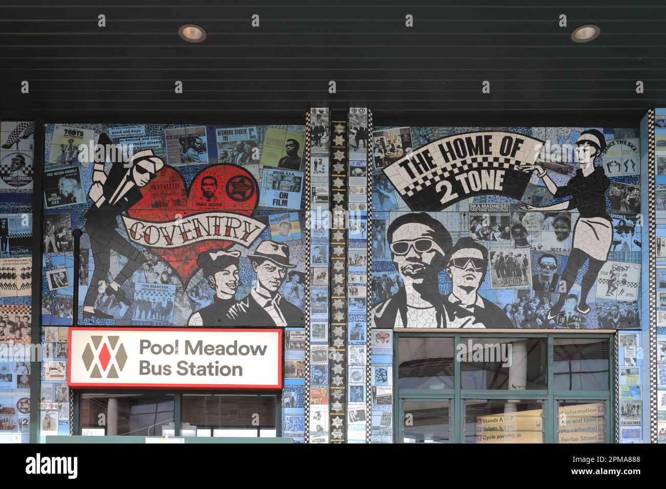 2 Tone art designs on the Pool Meadow Bus Station, Millennium place ...