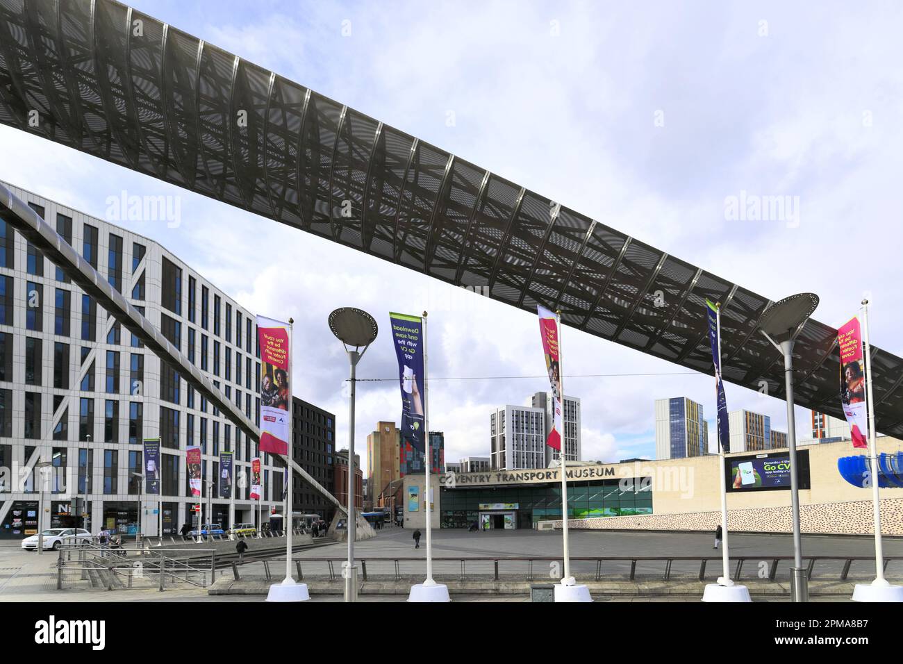 The Whittle Arch sculpture, Millennium square, Coventry City, West ...