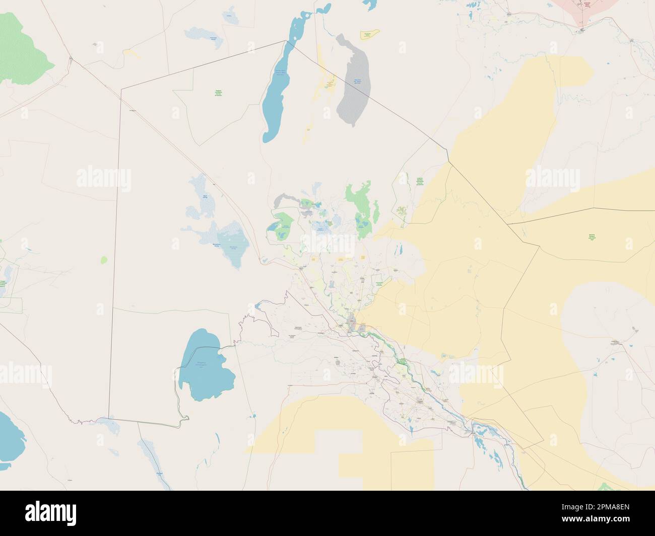 Karakalpakstan, autononous region of Uzbekistan. Open Street Map Stock ...