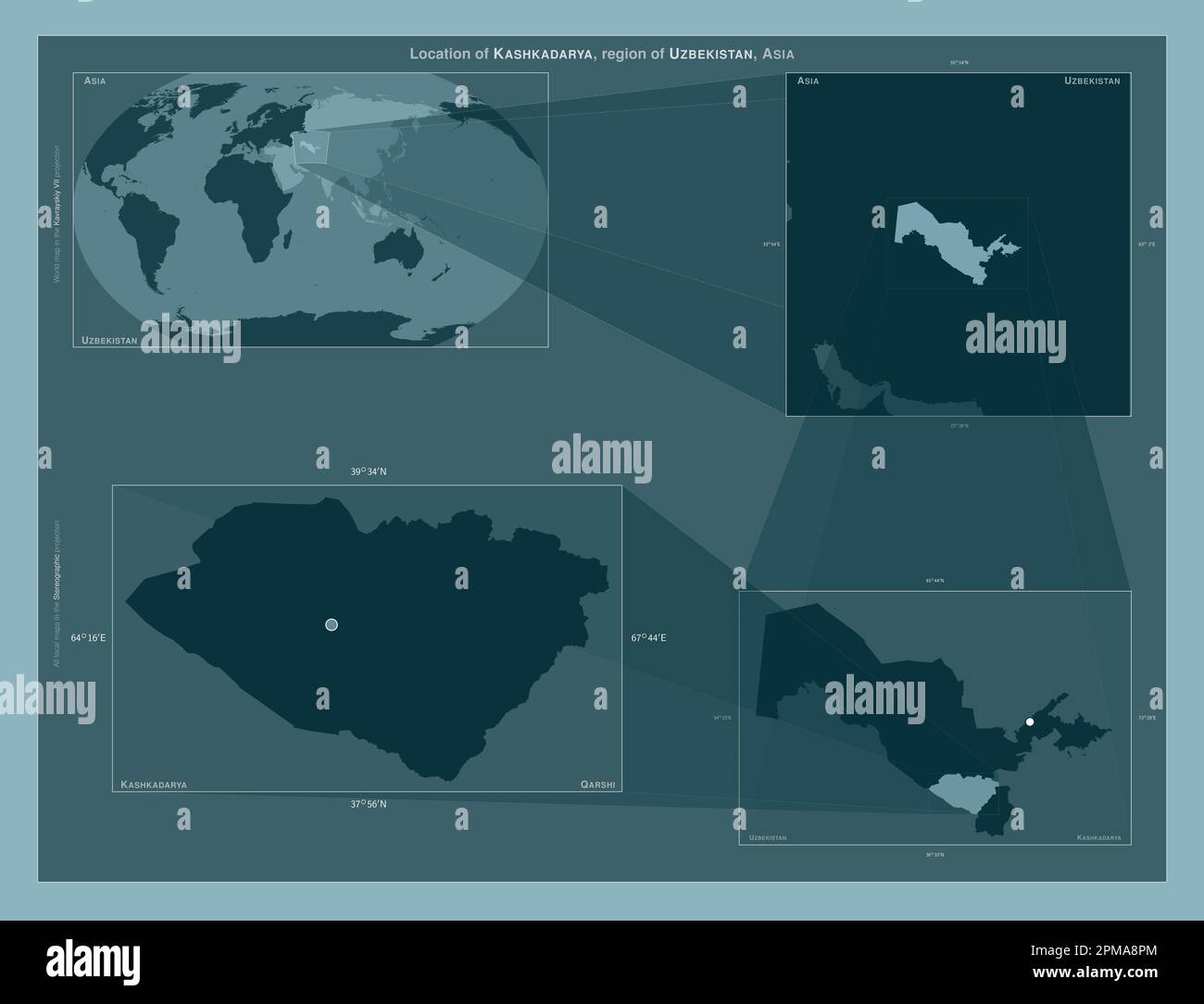 Kashkadarya vector outline map hi-res stock photography and images - Alamy