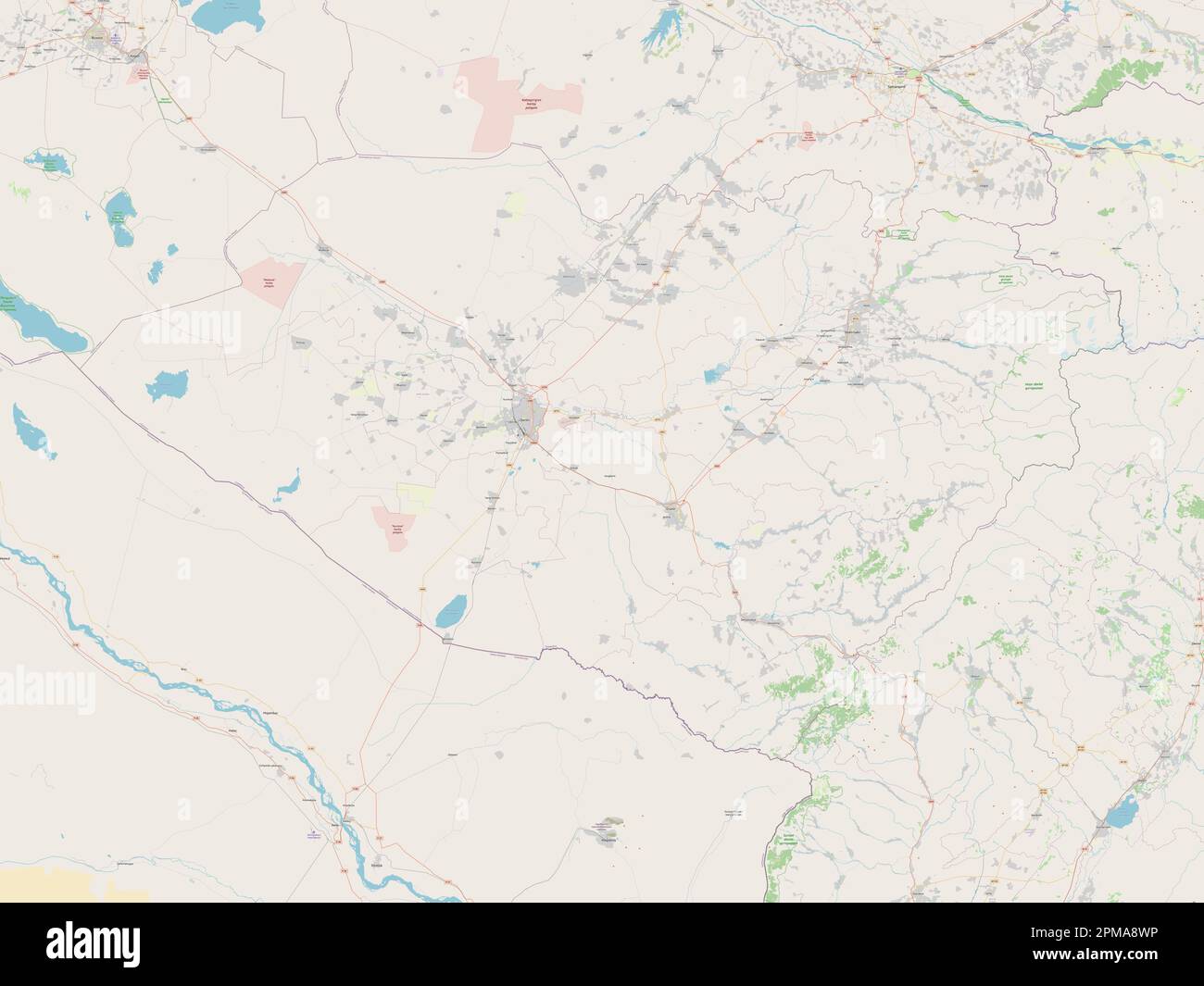 Kashkadarya, region of Uzbekistan. Open Street Map Stock Photo - Alamy