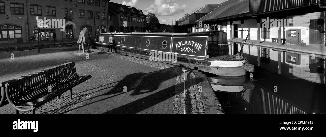 Narrowboats Moored In The Canal Basin On The Coventry Canal Coventry City Warwickshire