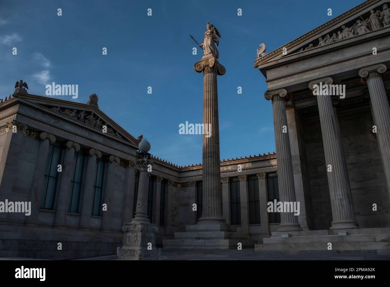 Academy In Athens Centre Stock Photo - Alamy