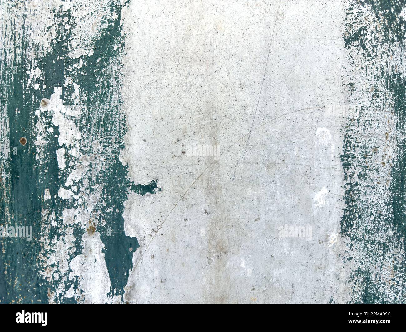 Abstract background of corroded steel metal surface with green color ...