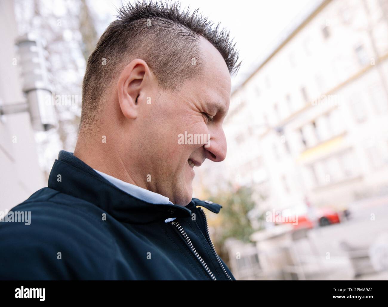 A confident business person in the city. Business vision ...
