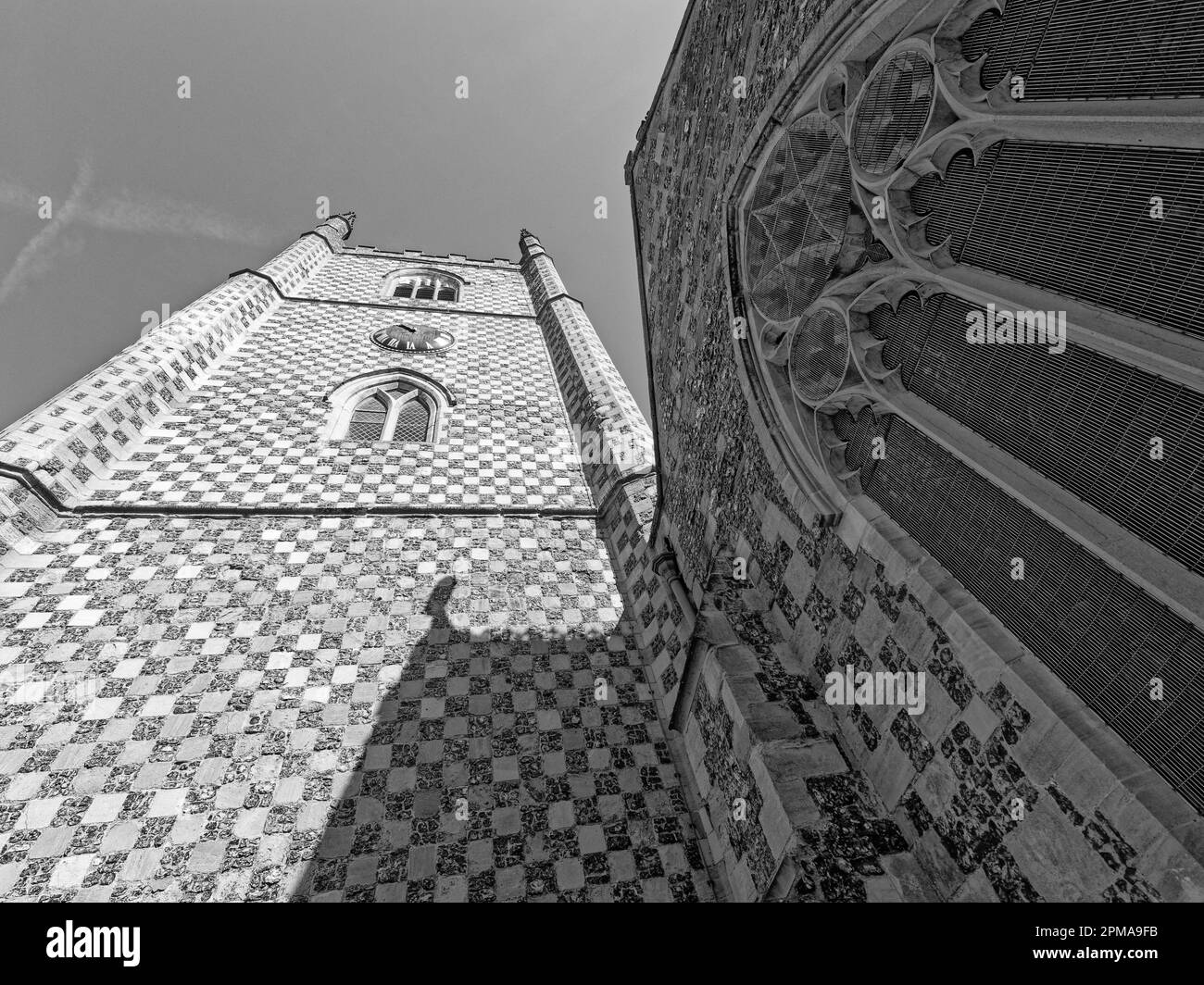 Black and White Reading Minster Church, Reading, Berkshire, England, UK ...