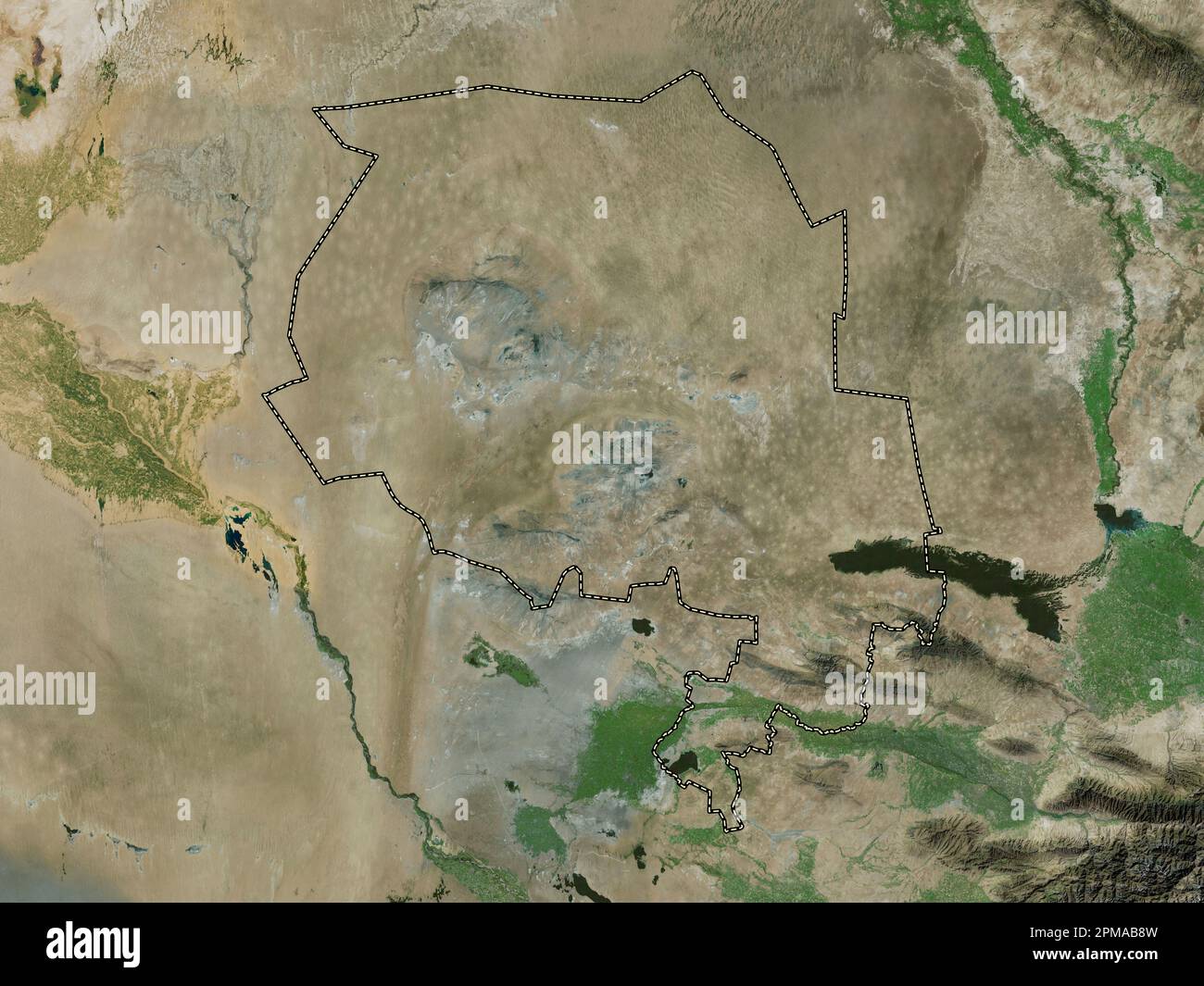 Navoi, region of Uzbekistan. High resolution satellite map Stock Photo ...