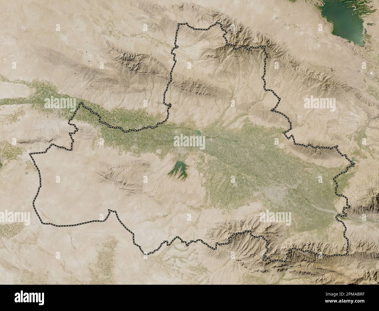 Samarkand, region of Uzbekistan. Low resolution satellite map Stock ...