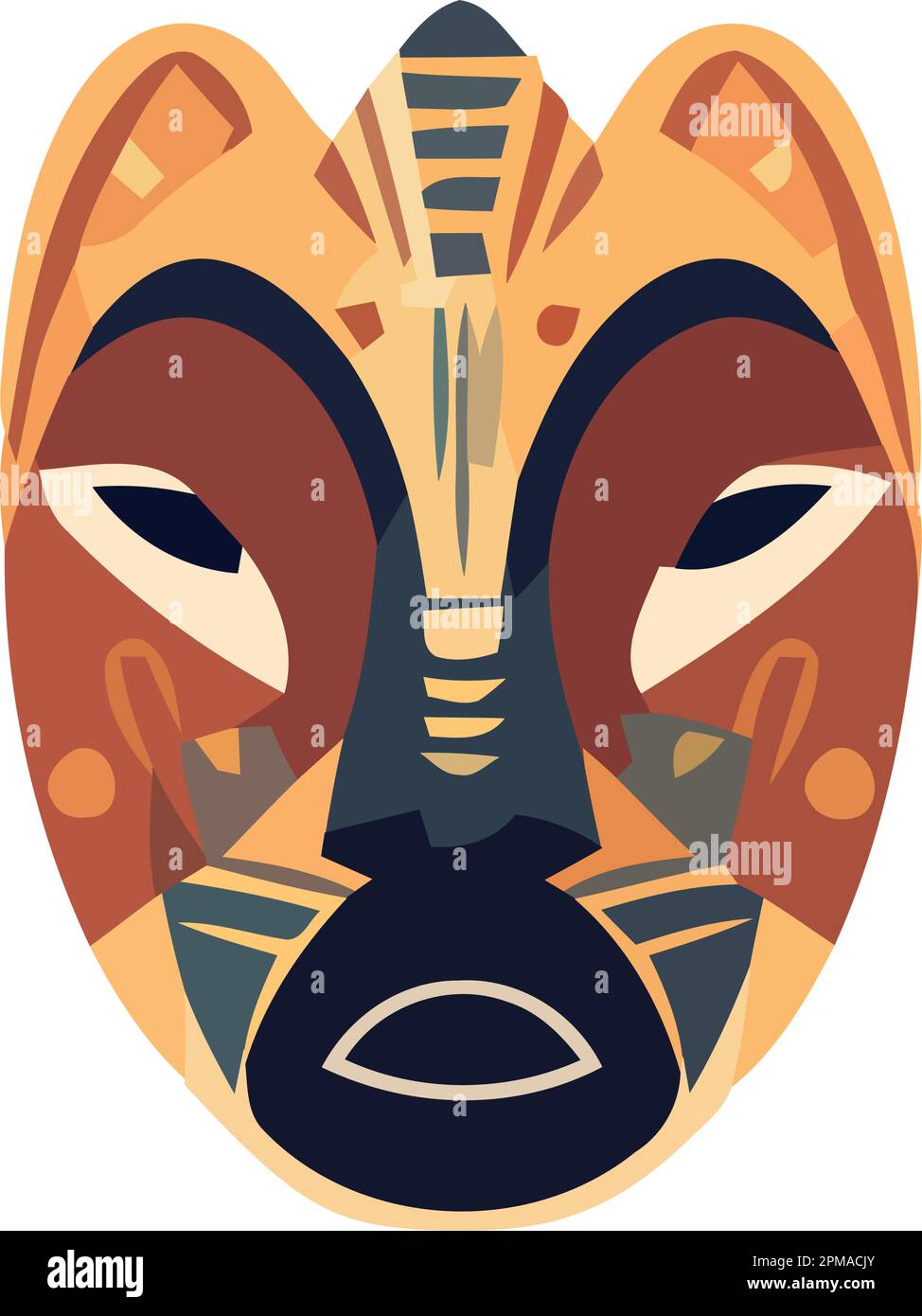 Indigenous culture tiki mask symbolizes ancient tradition Stock Vector ...
